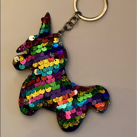 Accessories | New Rainbow Sequin Unicorn Keychain | Poshmark
